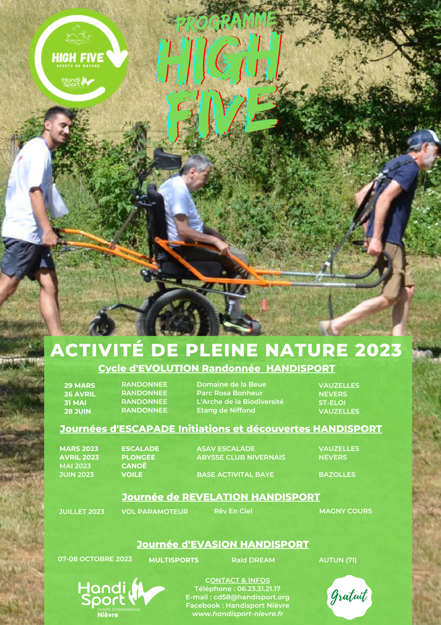 PROGRAMME HIGH FIVE – COMITE DEPARTEMENTAL HANDISPORT NIEVRE
